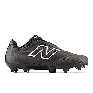 New Balance Unisex BurnX4 Lacrosse Shoe, Black/Blacktop, 13 Wide US Men