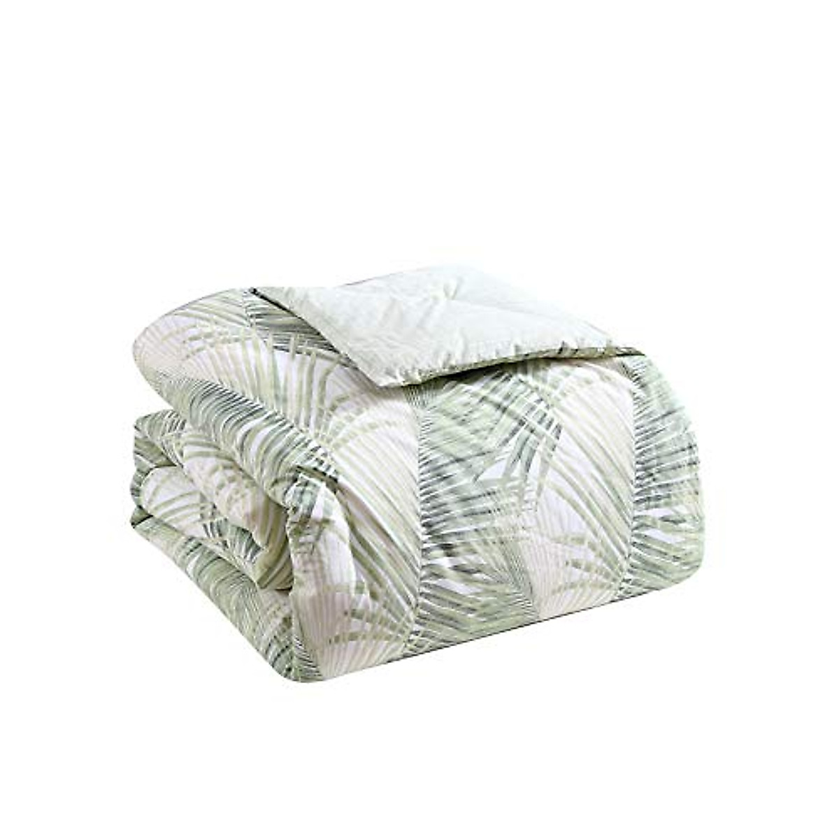 Tommy Bahama - Queen Comforter Set, Reversible Cotton Bedding with Matching Shams & Bonus Throw Pillows, All Season Home Decor (Kauai Green, Queen)