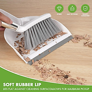 Zehrai Small Broom and Dustpan Set, Dustpan and Brush Set, Small Brush and Dustpan Set, Hand Broom and Dustpan Set, Mini Handheld Dustpan with Home, Desktop, Kitchen, pet