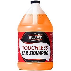 Swift Touchless Car Wash Shampoo (1 Gallon) - No Brushing Required, High Foaming Car Soap, Heavy Duty, Scratch and Streak-Free, Exterior Safe, Auto Detergent for Foam Gun, Foam Cannon, Works on Cars, SUVs, Trucks, RVs, Off-Road Vehicles, Motorcycles, Upho