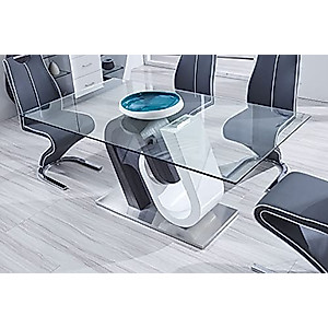 Global Furniture USA Dining Table, Grey-White
