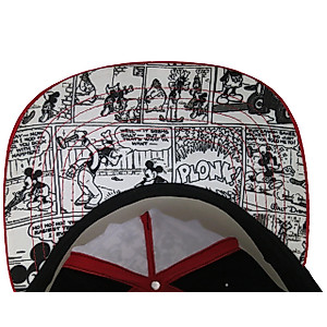 Disney Mickey Mouse Comics Adult Baseball Cap [6013] Red and Black