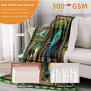 Hummingbird Gifts for Women Men, Hummingbird Print Fleece Throw Blanket, Soft Cozy Flannel Blankets and Throws for Couch Bed Sofa Room Decor, Lightweight Warm Plush Blanket for All Season 50" x 60"