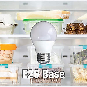Un-Edison 3-Watt Cool Light for KitchenAid Refrigerators, 40W Equivalent, 120V E26 Cool White 6000K, A15 Energy Saving Appliance Bulbs (601567)
