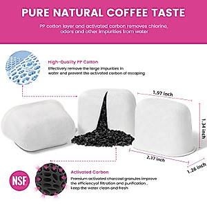 12 Pack Keurig Compatible Water Filters Replacement by Possiave - Charcoal Water Filters for Keurig - Fit Keurig 2.0 and 1.0 Classic Coffee Makers
