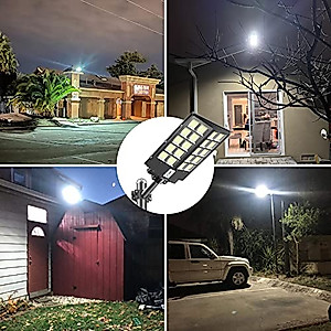 Deepn 1500W Solar Street Light Outdoor Waterproof 120000 Lumens Dusk to Dawn Solar Flood Light Motion Sensor, LED Solar Lights with Remote Control for Parking Lot, Backyard