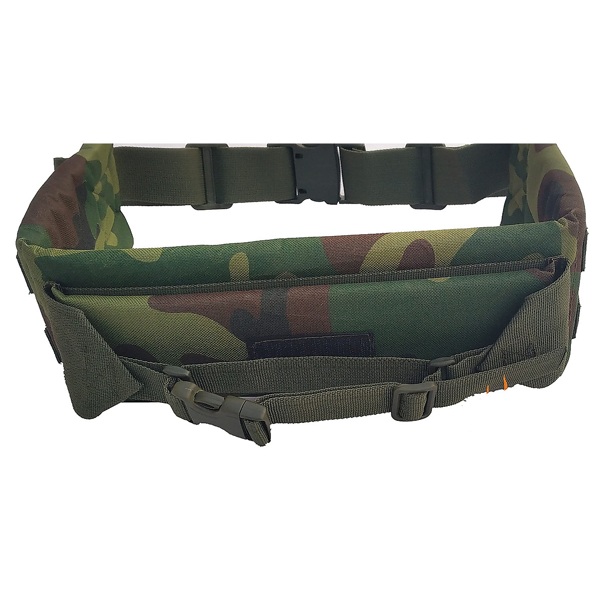 A.L.I.C.E Kidney Belt and Alice Kidney pad with Strap and attaching Belt LC-2 Kidney pad/A.L.I.C.E Kidney pad/A.LI.C.E Pack/Tactical Belt(Woodland camo), SMALL - xlarge