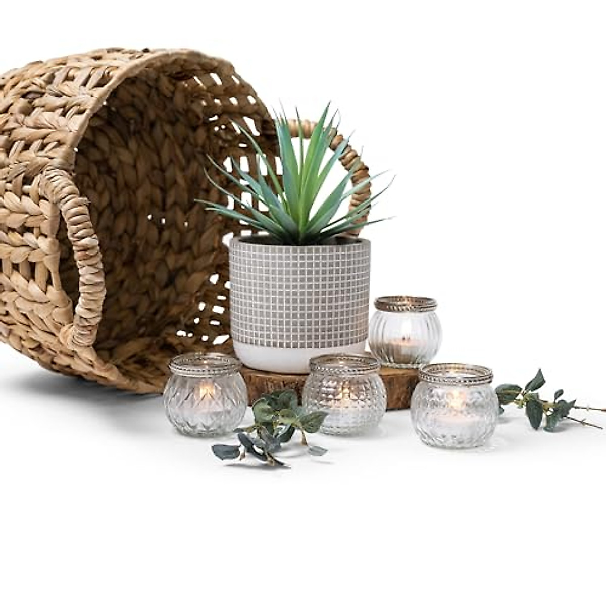 Kurrajong Farmhouse Artificial Plant | 8" Fake Plant | Artificial Succulent in Pot | Fake Succulent | Faux Plant Indoor | Succulent Plant Artificial | Faux Succulent in Pot