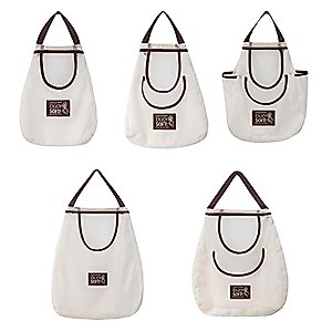 ACQTULOU 5 Pcs Reusable Hanging Storage Mesh Bags Durable & Strong Fruit and Vegetable Mesh Bags/Pulling resistance Storage Tote Bags for Garlics, Potatoes, Onions