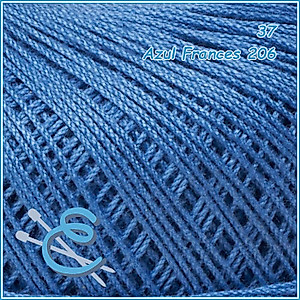 Crochet OMEGA NO.20 [30grs] - 100% Mercerized Cotton Yarn for Fine Crochet - Color 37-Denim Blue 206