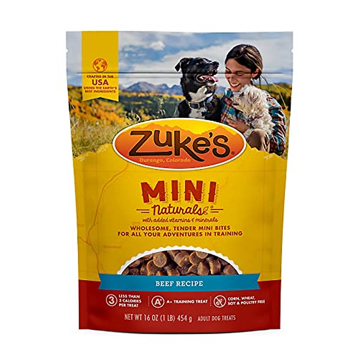Zuke's Mini Naturals Dog Training Treats, Salmon Recipe, Soft Mini Dog Treats with Vitamins & Minerals, Made for All Breed (16 Ounce (Pack of 2))