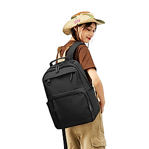 bergsalz Black Backpack For Women Men School Bag Mochilas Escolares Para Niñas Book Bag College Backpacks For Women School Backpack For Girls Boys Backpack For College Book Bags