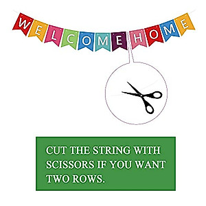 Welcome Home Banner - Colorful, Reusable & Easy to Hang