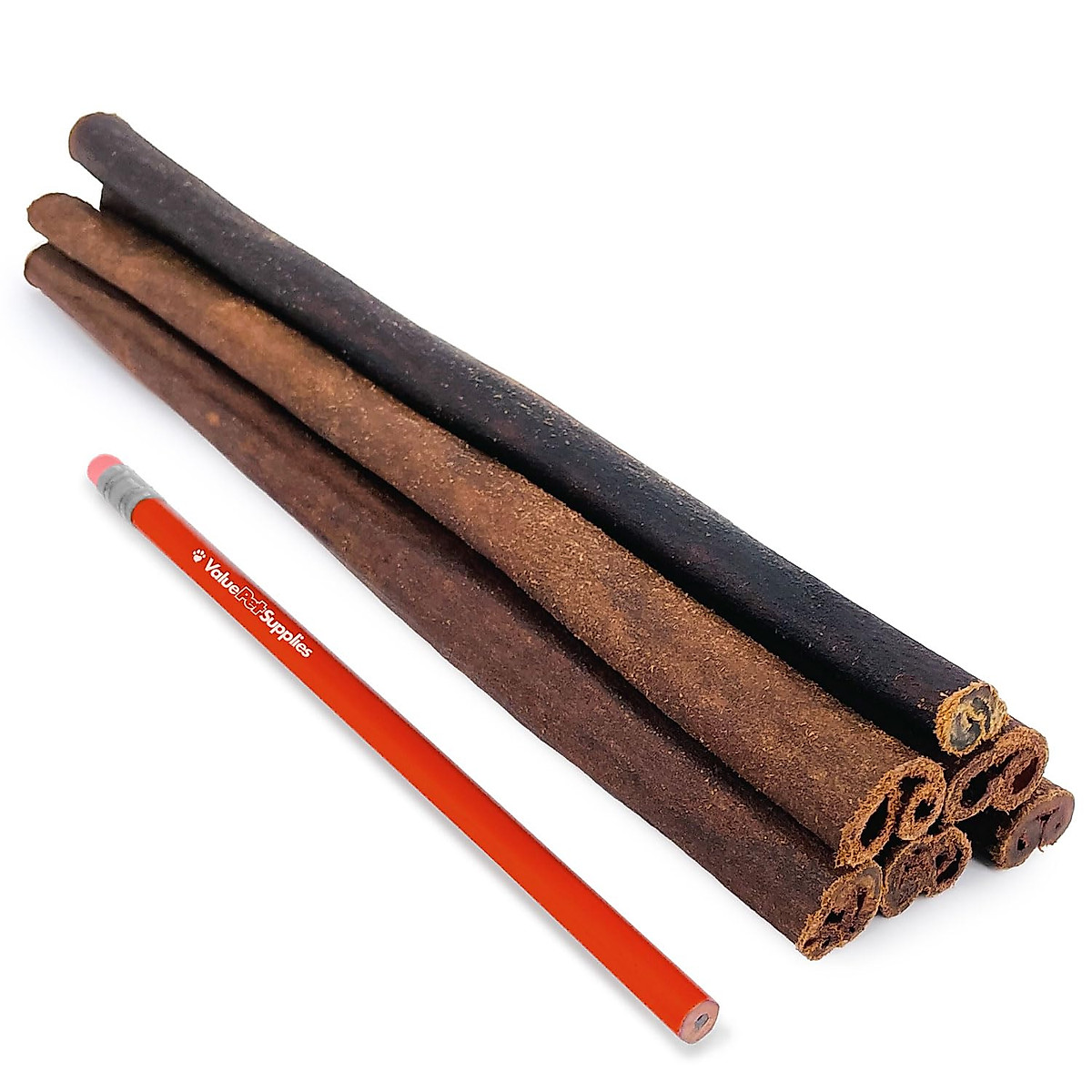 ValueBull Collagen Sticks, Beef Dog Chews, Thick 12 Inch, 100 Count Bulk Pack - Natural & Safe, Single Ingredient, Long Lasting, Healthy for HIPS, Joints, Skin & Coat