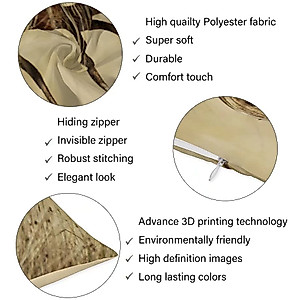 DINJUNA Antler Body Pillow Cover Whitetail Deer Fawn in Wilderness Stag in Countryside Rural Hunting Theme Long Pillow Case Protector Zipper Farmhouse Cushion Bed,Sofa 20''x54'' 6063-Y-004