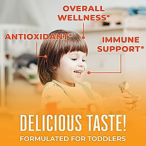 Toddler Multivitamin Gummies & USDA Organic Vitamin C Liquid Drops for Toddler Bundle by MaryRuth's | Vitamin C, D3, Zinc | Immune Support & Overall Health | Vegan | Non-GMO | Gluten Free