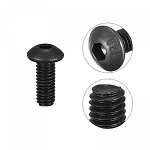 uxcell M4x12mm Hex Socket Button Head Cap Bolts Screws Alloy Steel 200pcs