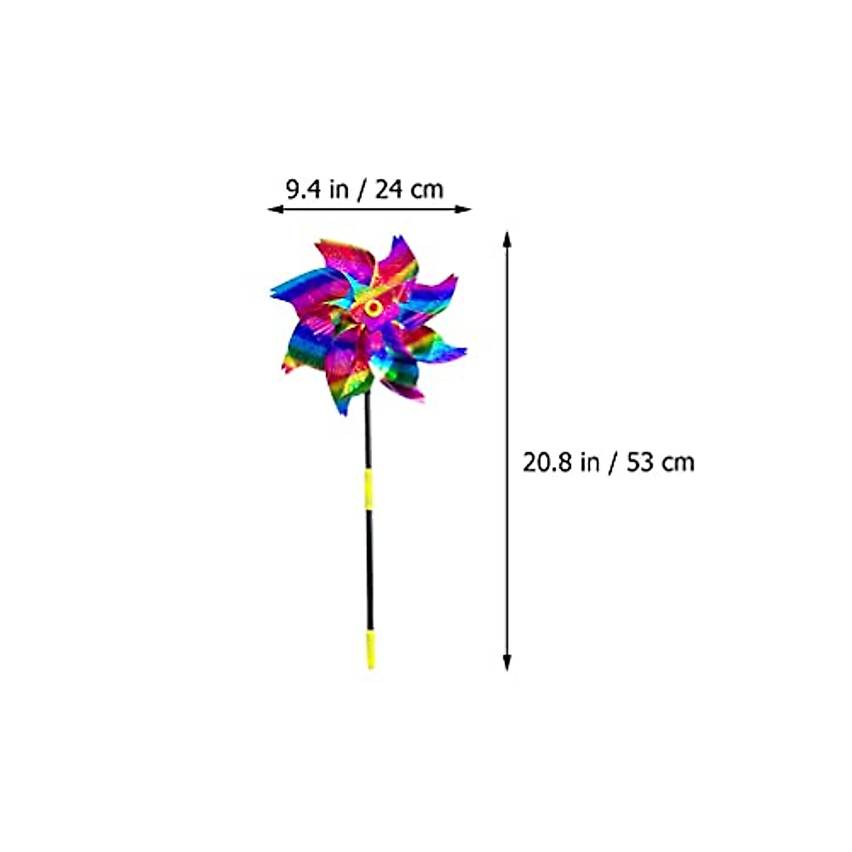 Cabilock 3pcs Outdoor Bird Repellent Pinwheel Tool Rainbow Pinwheels Wind Spinners Kids Windmill Children Toy Garden Windmills Whirl Pinwheels for Party Favors Outdoor Lawn Decorations