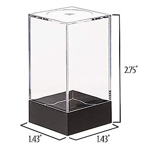 Wiz Dice - Dice Boxes - Clear Acrylic Display Box for Storage of Figurines, Collectibles, DnD Dice Set, Other Valuables - 1.43" x 1.43" x 1.75" - 10 ct
