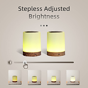 TLAOTNIY Night Light Touch Sensor Lamp,Soft Eye Bedside Table Lamp, Dimmable Warm White Light & 13 Color Changing RGB for Kids Bedroom/Room/Dorm (120mm-Silver)