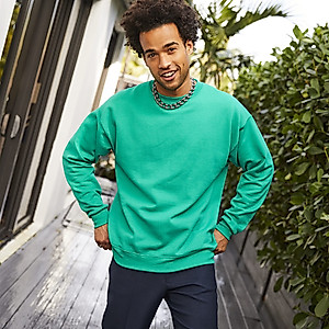 Hanes Men's Comfortwash Garment Dyed Sweatshirt, Cypress Green, Small