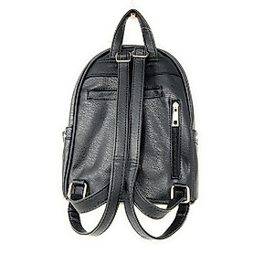 Texas West Large Sugar Skull Day of the Dead Daypack Concealed Carry Backpack Women Travel Biker Purse Wallet Set (Beige)