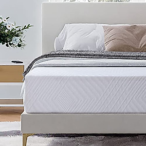 Dyonery Queen Mattress 10 Inch Green Tea Memory Foam Queen Mattress in a Box, CertiPUR-US Certified Fiberglass Free Mattress, Cooling Gel Double Mattress Medium Firm 60"x80"