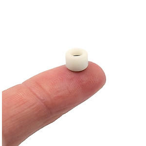 Teak Tuning Apex 61D Urethane Fingerboard Wheels - Mini Shorty Shape, 6.6mm Diameter - ABEC-9 Stealth Bearings - Made in The USA - Cream Colorway