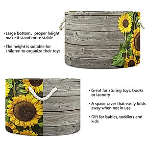 xigua Cotton Rope Basket Sunflower Board Baby Laundry Basket Blanket Kids Toy Storage Basket Glove Box