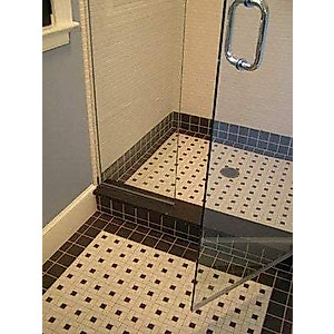 Tenedos Porcelain Premium Quality 2x2 Square Matte Mosaic Floor Wall Tile for Bathroom Shower, Kitchen Backsplash, Accent Decor on 12x12 Sheet (1 Sheet) (Black)