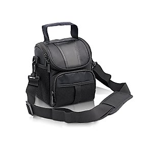 FOSOTO Waterproof (with Rain Cover) Black Camera Case Bag Compatible for Canon EOS M10 M6 M2 Mrak II M50 M100 Rebel T3i T4i T5 SL1, Nikon P600 D3300 D3400 D5100 D5300 D7200,Sony RX10M3,Olympus EM10