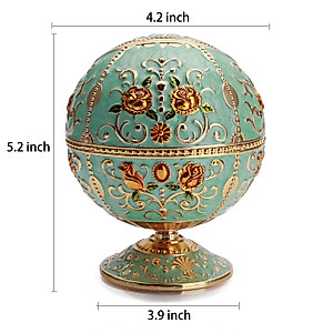 K COOL Windproof Ashtray with Lid Metal Portable Cigarettes Ashtray for Outdoors Indoors Hand Stamped Pattern Smoking Ashtray Fancy Gift for Men Women(Jade Green) ¡­