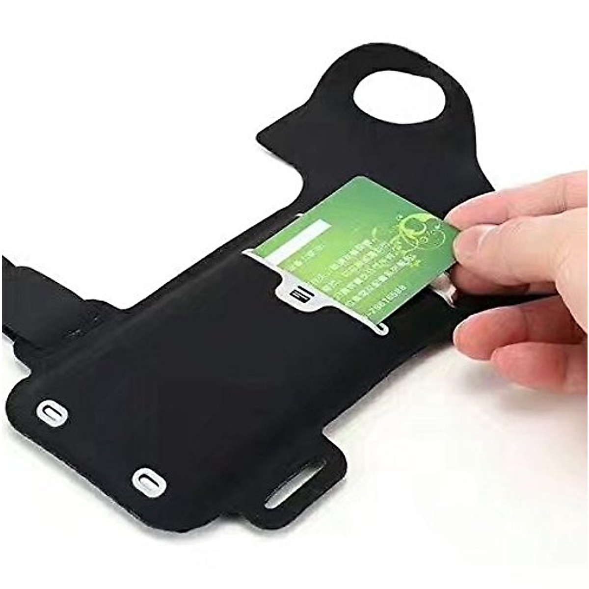 Outdoor Jogging Riding Running Sports Gym Lycra Thumb Armband Pouch Case for iPhone 14 13 12 11 Pro Max XR XS Max Samsung Galaxy S23 S22 S21 S20 FE A54 A53 A52 A33 5G Google Pixel 7 6 6a (Black)