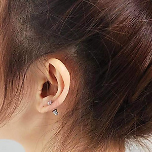 SugarTang Ear Piercing Kit | Disposable Ear Piercing Gun Kit Made in 316L Surgical Stainless Steel with 4mm - 4prong Cubic Zirconia | At Home Self Ear Piercer Kit with Earrings Stud | 4 Pack