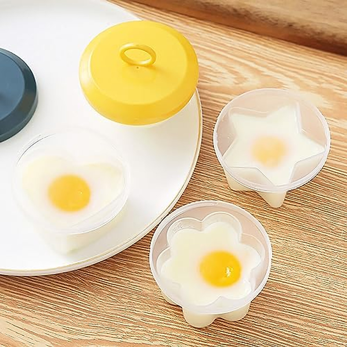 4 Pack Egg Poacher with Brush Egg Cooker Hard Boiled Eggs without Shell Egg Poaching Cups Egg Boiler Egg Maker For Breakfast Sandwiches