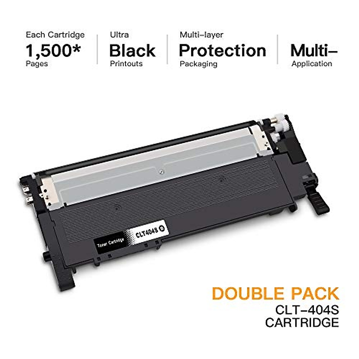 E-Z Ink (TM) Compatible Toner Cartridge Replacement for Samsung 404 404S CLT-K404S to use with Xpress C430 C430W C480 C480FW Xpress SL-C430W SL-C480FW Printer Tray (Black, 2 Pack)