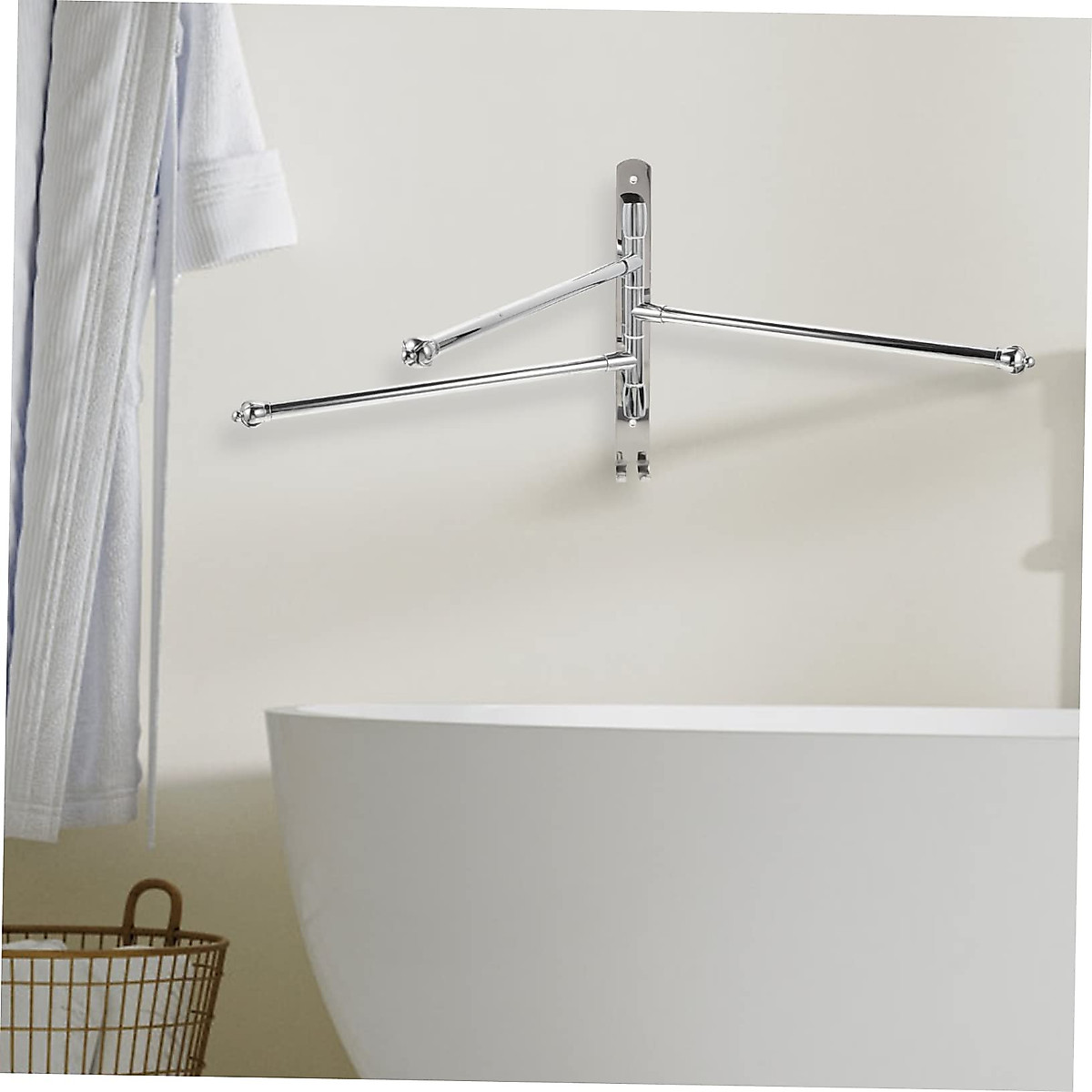 EVANEM Rotating Towel Rail Wall Mounted Hooks Swivel Towel Rack Wall Mounted Clothes Rack Bathroom Towel Hook Towel Rack for Bathroom Coat Hanger Bathroom Swing Arm Towel Bar Towel Rod