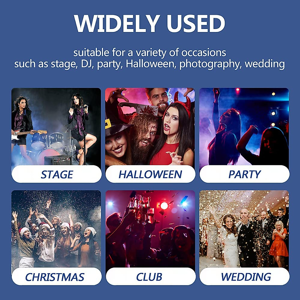 Fog Machine 900 Watt with 6 LED Lights and 2-In-1 Wireless Remote, Professional Stage Smoke Machine for DJ Halloween Parties Wedding