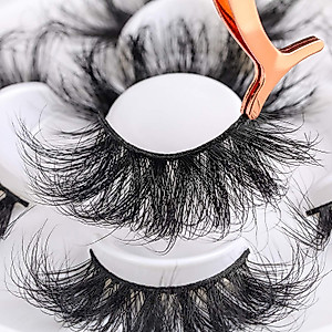 25mm 3D Mink Lashes Full Volume Mink Eyelashes Fluffy Volume Dramatic 25mm Mink Lashes Extension Cruelty-free Siberian Mink Strip Eyelashes (06 61 82 mix)…………