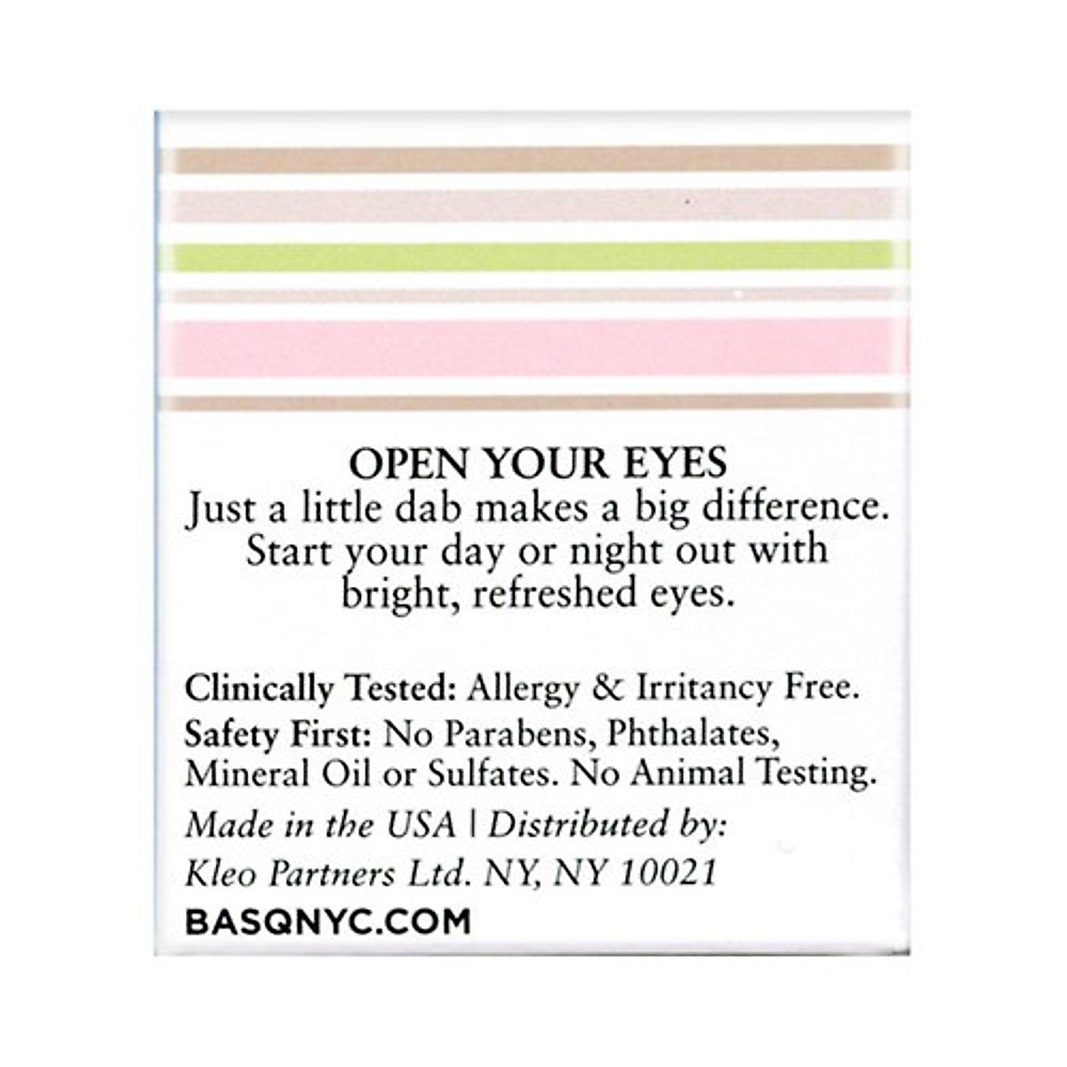 BASQNYC Cucumber Tea Eye Gel, 0.5oz