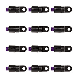 West Coast Paracord 12 Pieces Black Nylon Durable 1/4-Inch Bungee Shock Cord Terminal End Boat Rafting Kayak Canoe