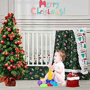 Brandream Christmas Crib Bedding Sets for Girl Boy Nursery Set 3 Pieces 100% Cotton Gender Neutral Baby Bedding | Crib Comforter, Fiited Crib Sheet, Dust Ruffle