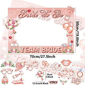 Bridal Shower Photo Booth Props, Shiny Bachelorette Party Decorations Giant Bride to Be Selfie Frame, Wedding Photo Booth Props, Rose Gold Bachelorette Party Supplies