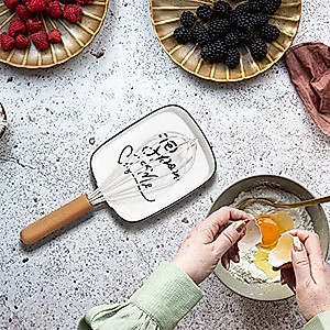 Yoeuen Spoon Rest for Stove Top, Stove Spoon Holder Ceramic for Countertop, Funny Spoon Me White Spoon Rest for Kitchen Counter, 1pcs