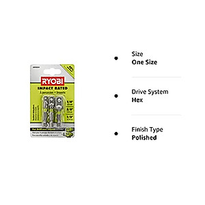 RYOBI AR2034 Impact Rated Socket Adaptor Set (3-Piece)