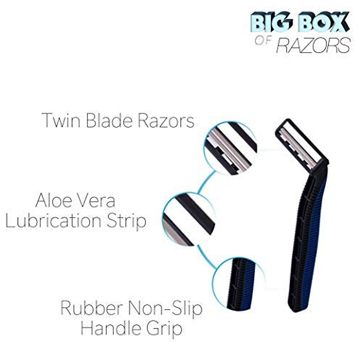 500 Box of Razor Blades Disposable Stainless Steel Hospitality Quality Shavers High End Twin Blade Razors for Men and Women