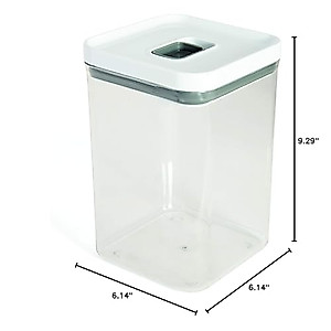 Copco Food and Organization Storage Container with Airtight Lid, 4.43-Quart, Clear