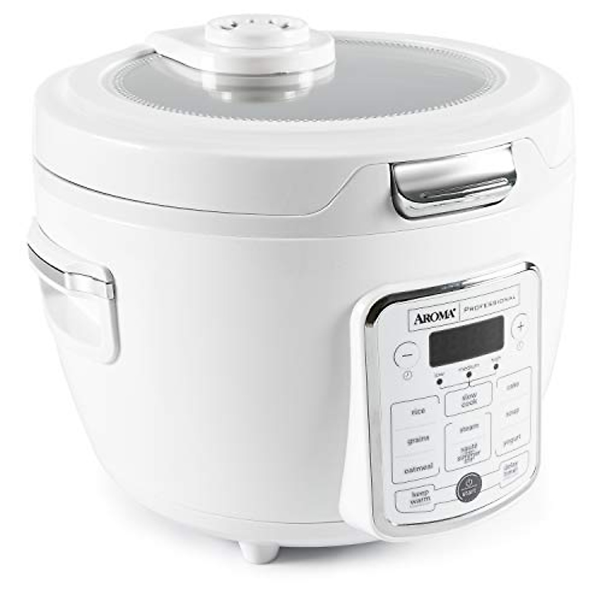 Aroma Housewares Professional 20-Cup(cooked) / 4Qt. Digital Rice Cooker/Multicooker, Automatic Keep Warm and Sauté-then-Simmer Function, white (ARC-1230W)