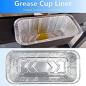 ProFire Blackstone Griddle Accessories Drip Pan Liners, 30 Packs Aluminum Foil Pan Disposable for 17" 22" 28" 36" Blackstone Griddle Drip Tray Holder Grill Rear Grease Catcher Cup Liners