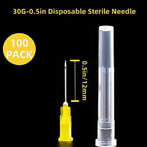 30Ga 1/2 Inch/13mm Sterile Lab Supplies, Pack of 100